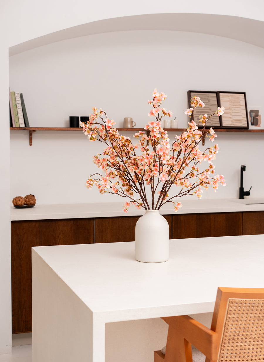 Zijden Bloesem Boeket - Kunstbloemen boeket- Bloesem Oud Roze 80cm – Azin