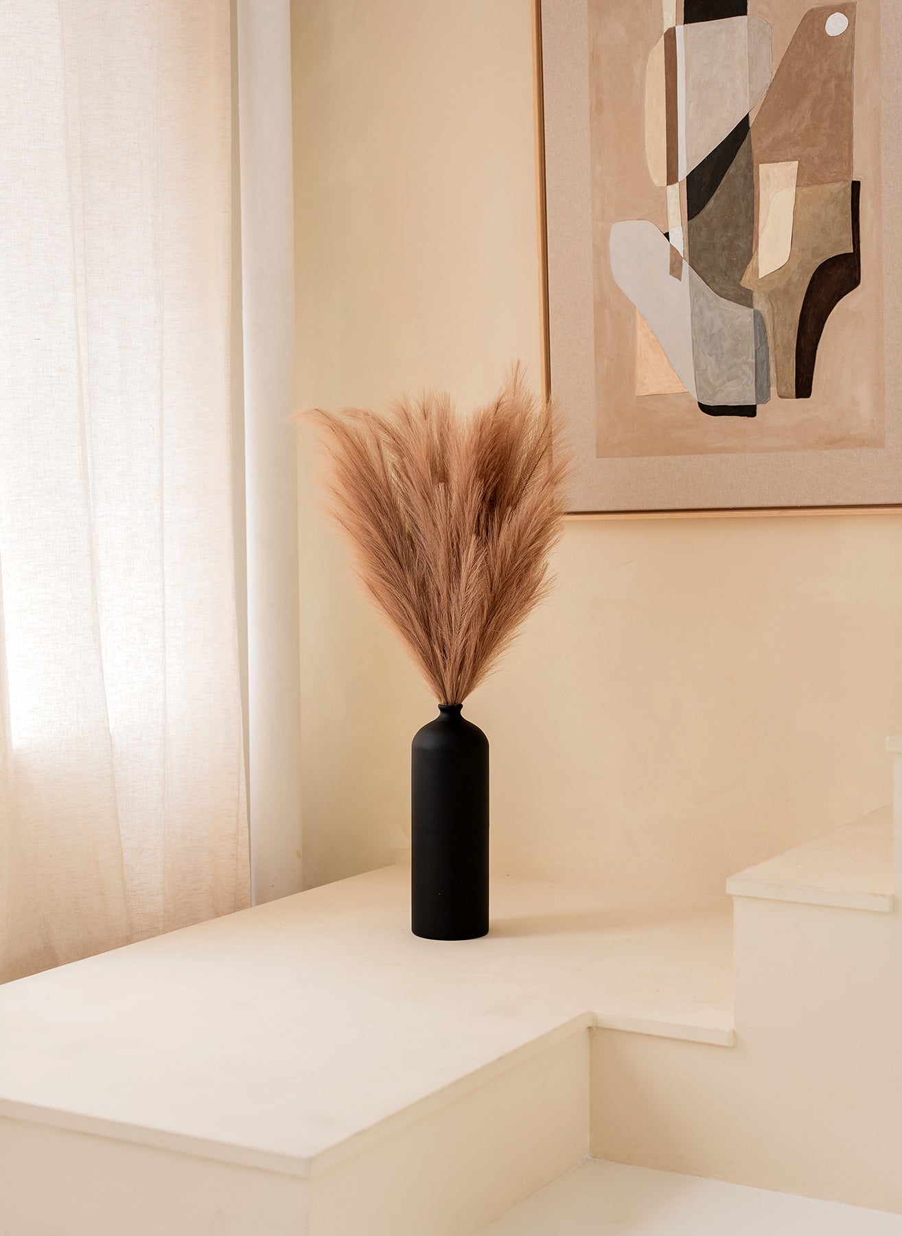 Pampasgras - Kunstpampas - Fluffy Pluimen Groot - Natuurlijk 110 cm ...